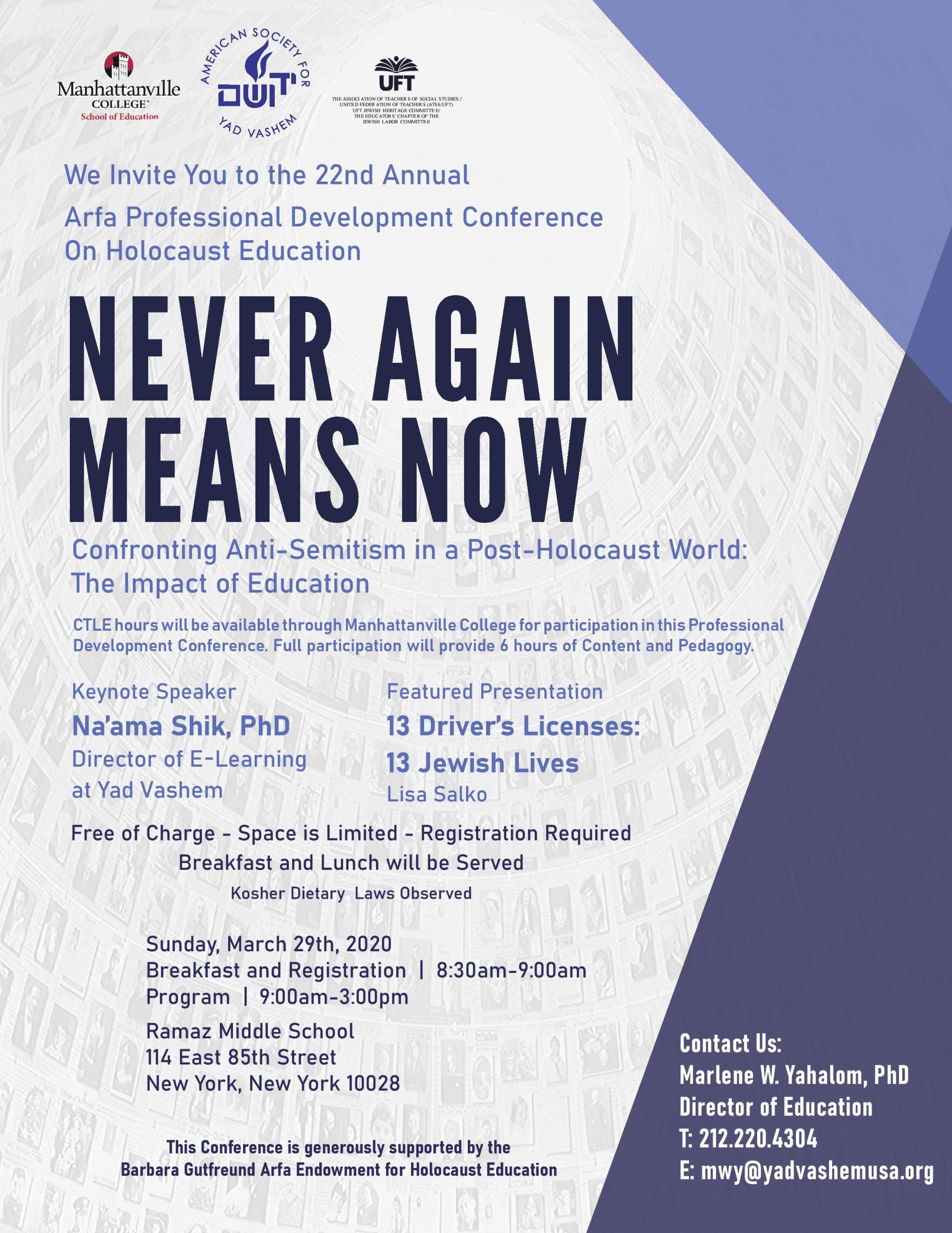 Barbara G. Arfa Conference 2020 – American Society for Yad Vashem